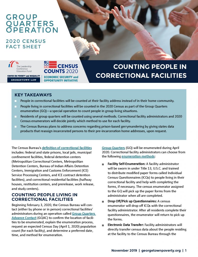 Counting People in Correctional Facilities - Georgetown Center on ...