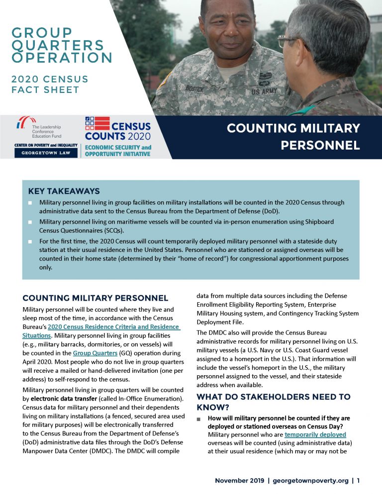 Counting Military Personnel - Georgetown Center on Poverty and Inequality