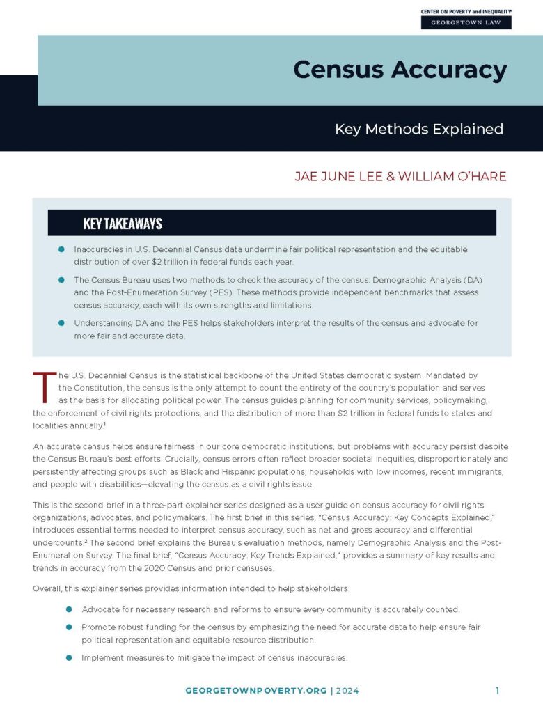 Census Accuracy: Key Methods Explained - Georgetown Center on Poverty ...
