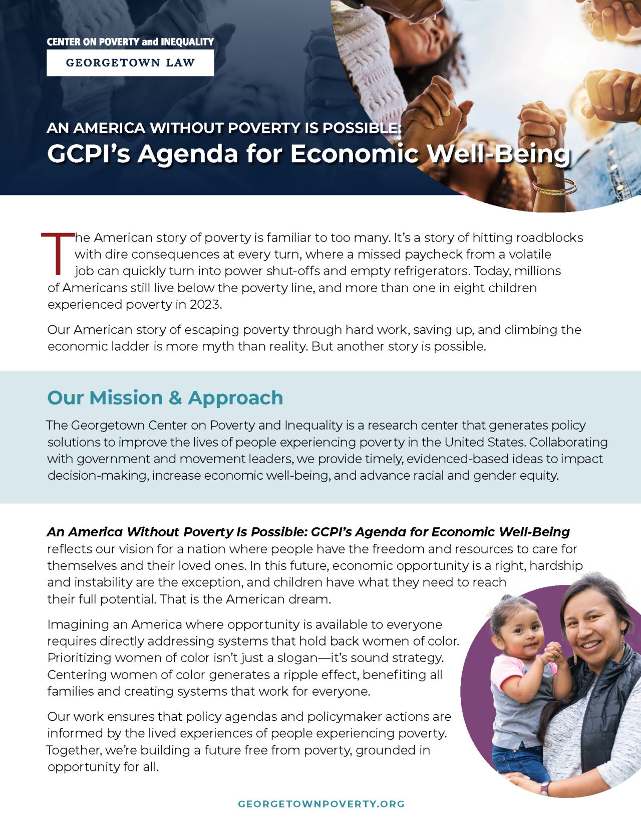 An Agenda for Economic Well-Being - Georgetown Center on Poverty and ...